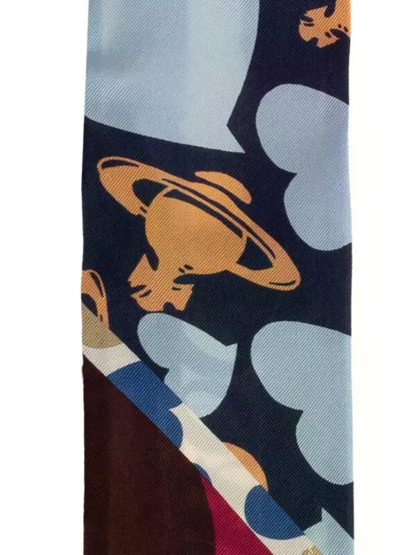 VIVIENNE WESTWOOD Orb-print Heart-pattern Scarf