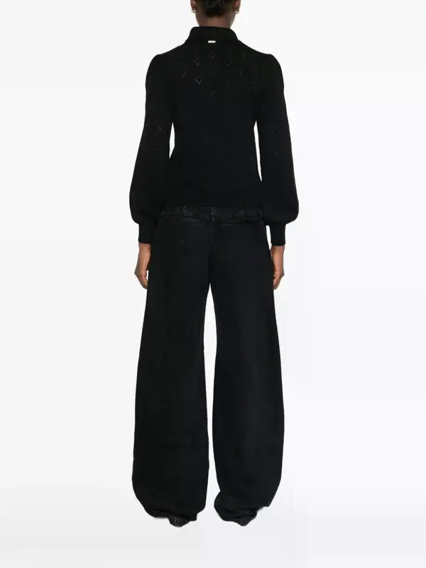 TWINSET Pointelle-knit Polo Shirt