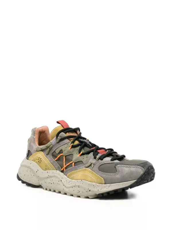 FLOWER MOUNTAIN Yamabushi Panelled Suede Sneakers - Grey