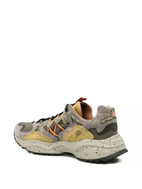 FLOWER MOUNTAIN Yamabushi Panelled Suede Sneakers - Grey