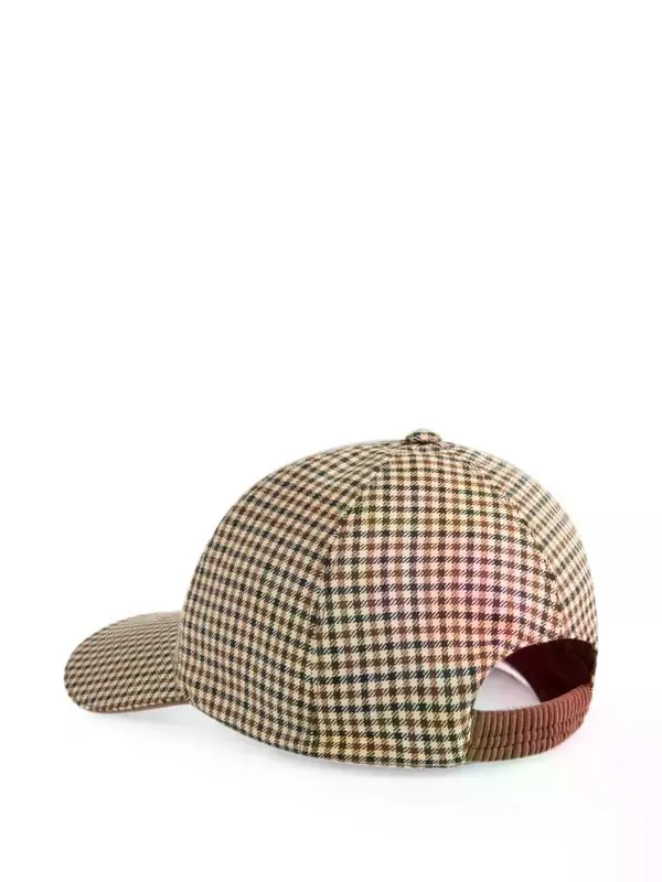 Moncler Wool Check Baseball Cap