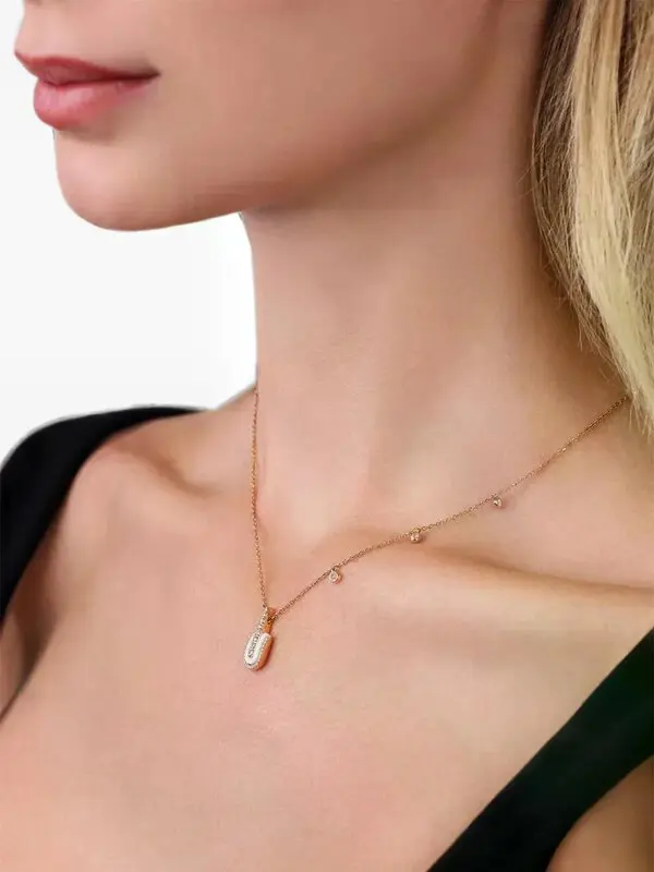 U LOS ANGELES 18k Yellow Diamond And White Quartz Necklace