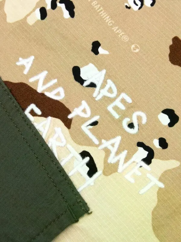 AAPE BY *A BATHING APE Moonface Camouflage-print Cargo Shorts