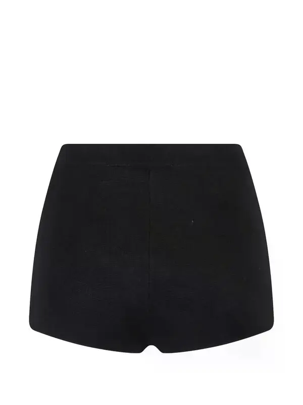 Elisabetta Franchi Knit Shorts With Jewel Buttons