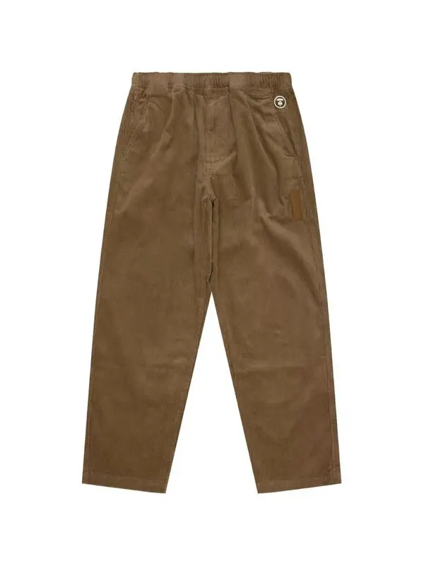 AAPE BY *A BATHING APE Moonface Logo Patch Corduroy Trousers