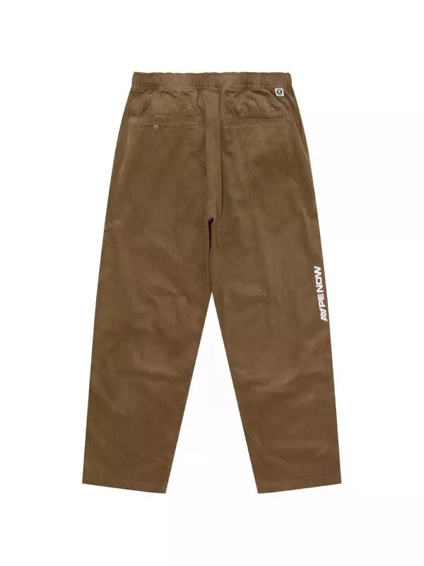 AAPE BY *A BATHING APE Moonface Logo Patch Corduroy Trousers