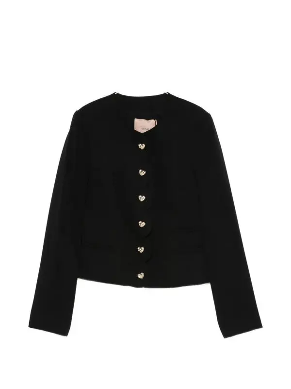 TWINSET Heart-button Scalloped Jacket