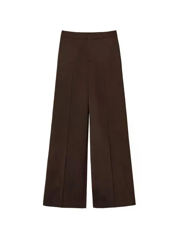 TWINSET Matte Satin Wide Leg Trousers