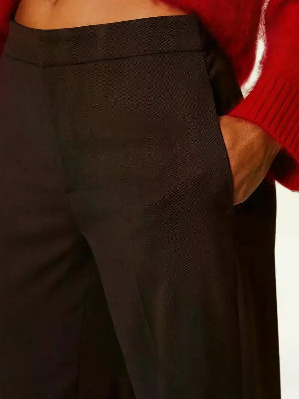 TWINSET Matte Satin Wide Leg Trousers