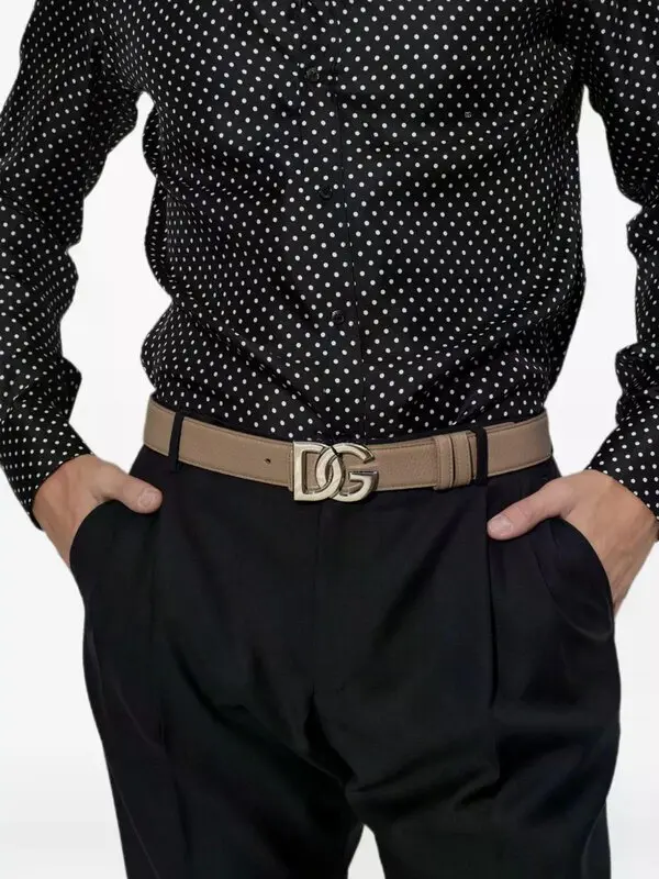 Dolce & Gabbana Dg Logo Leather Belt