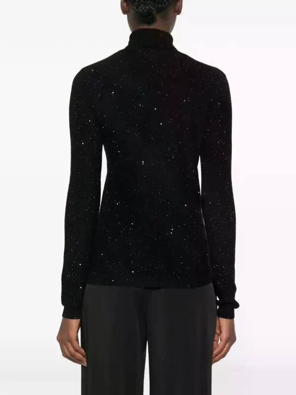 Fabiana Filippi Sequin Embellished Turtleneck Sweater