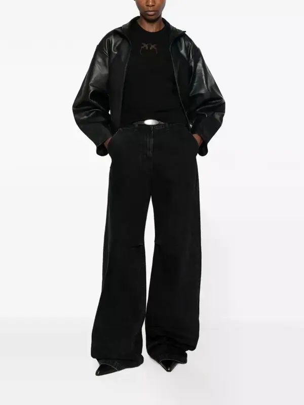 Pinko Love Birds Ribbed Racer Back Top