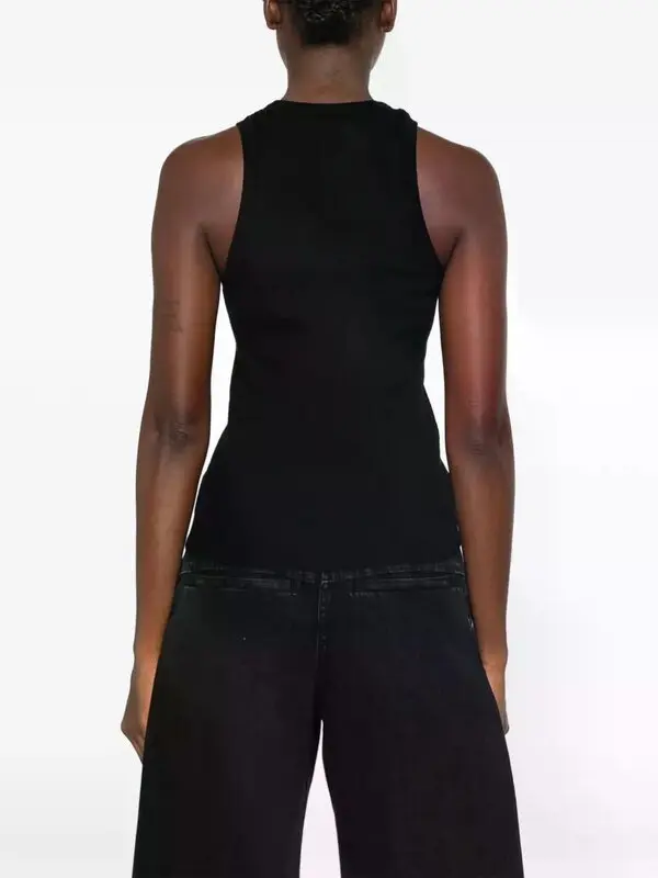 Pinko Love Birds Ribbed Racer Back Top