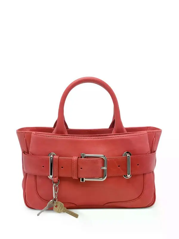OSOI Mini Brocle Tote Bag With Buckle Fastening - Red
