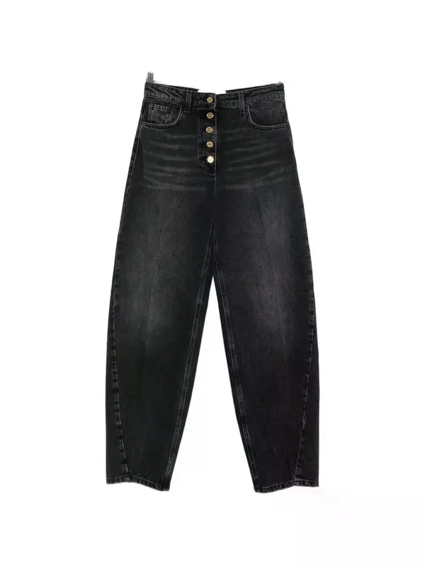 Elisabetta Franchi Button-up Faded Effect Jeans