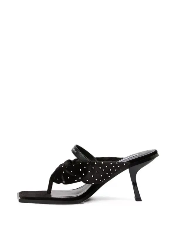 Karl Lagerfeld Crystal-embellished Ruched Sandals