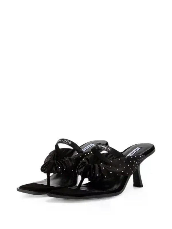 Karl Lagerfeld Crystal-embellished Ruched Sandals
