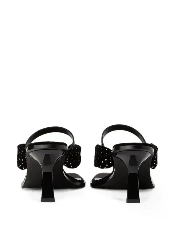 Karl Lagerfeld Crystal-embellished Ruched Sandals