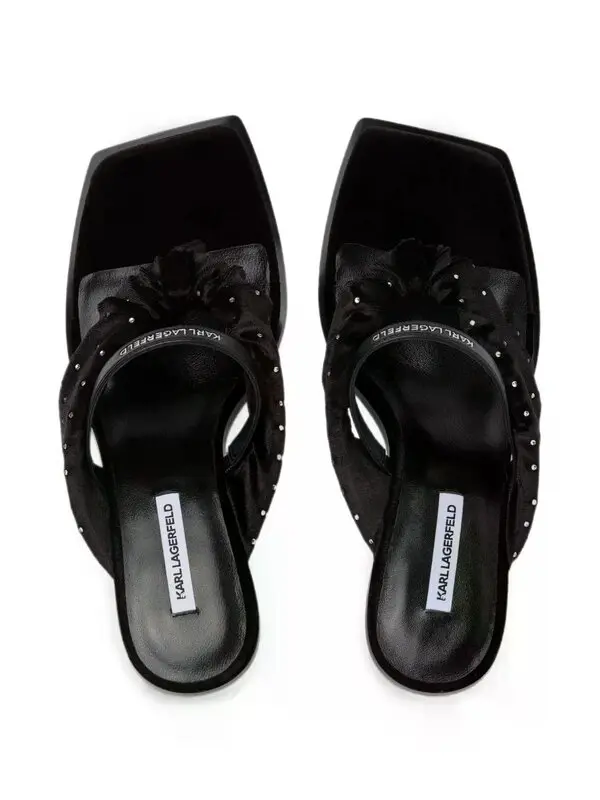 Karl Lagerfeld Crystal-embellished Ruched Sandals