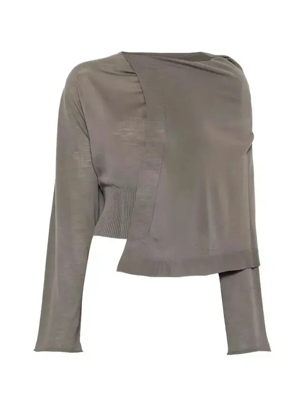 Rick Owens Asymmetric Draped Scarf Top