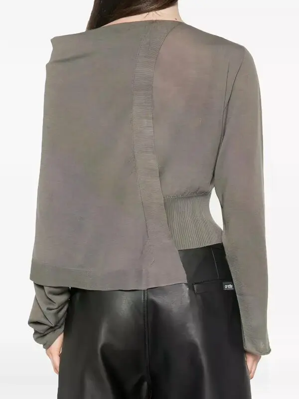 Rick Owens Asymmetric Draped Scarf Top