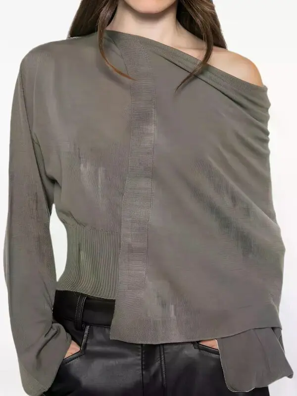 Rick Owens Asymmetric Draped Scarf Top