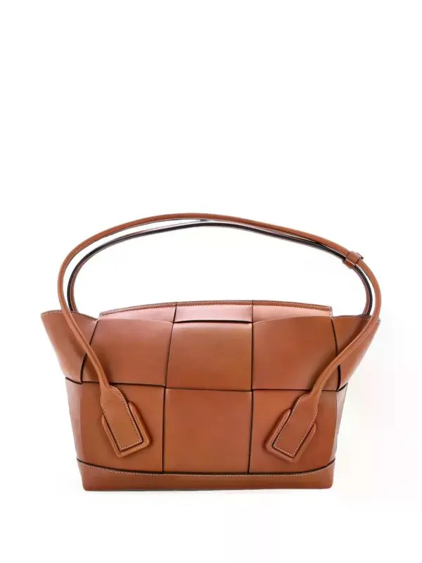 Bottega Veneta Maxi Intrecciato Leather Shoulder Bag - Brown