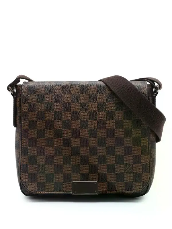 LOUIS VUITTON Damier Ebene District Pm Crossbody Bag - Brown