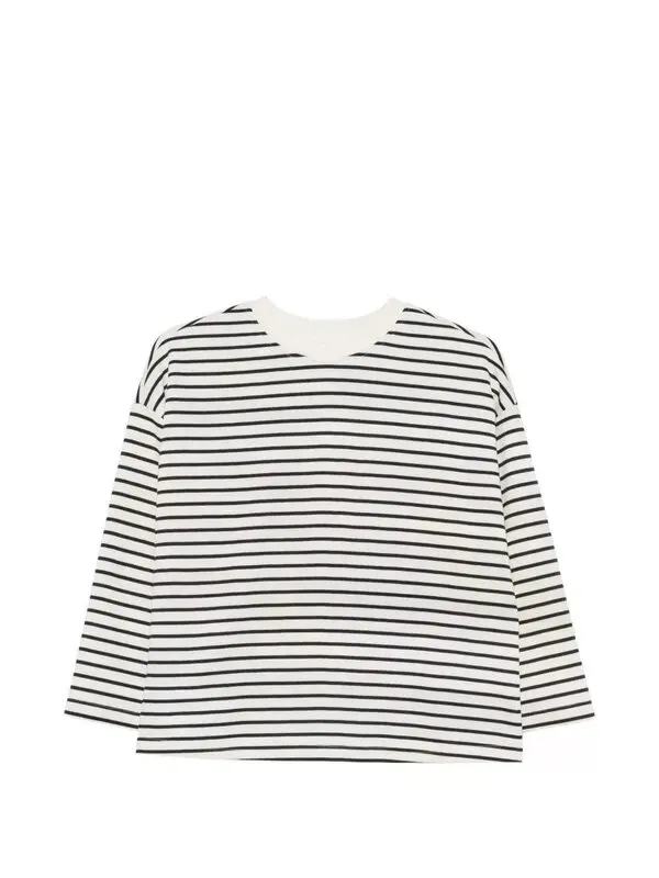 MAISON123 Horizontal Stripe Drop Shoulder T-shirt