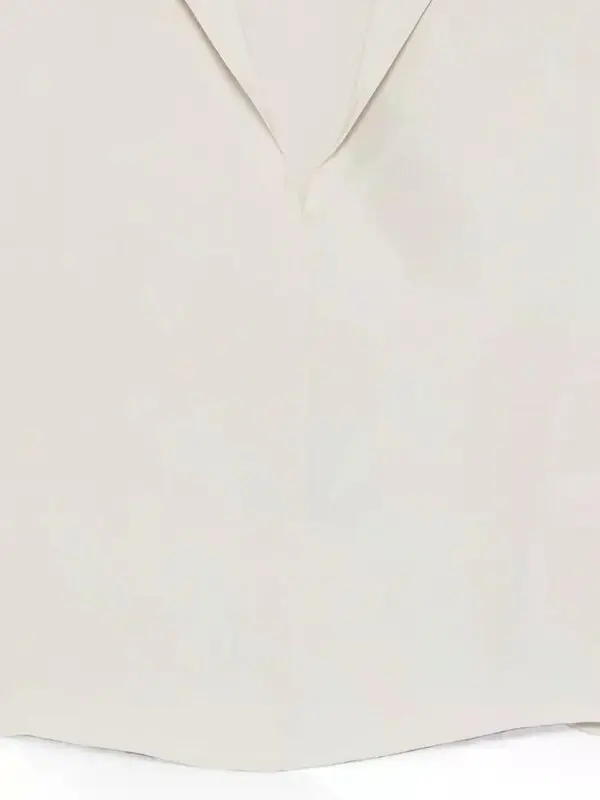 ALYSI Spread Collar V-neck Long Sleeve Blouse