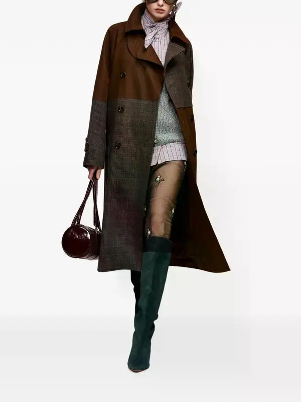 Essentiel Antwerp Colour-block Double-breasted Coat