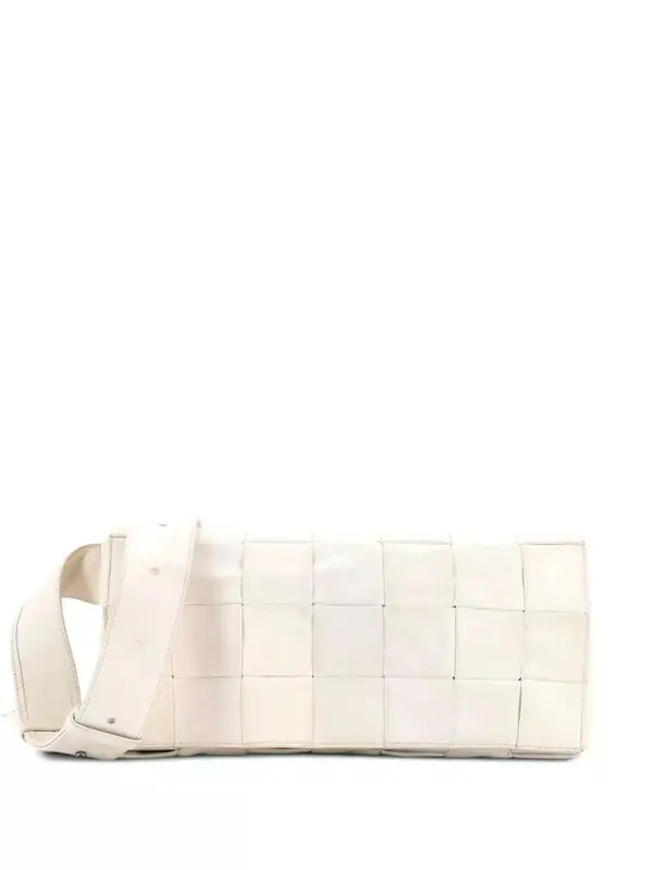 Bottega Veneta Maxi Intrecciato Leather Crossbody Bag - Neutrals
