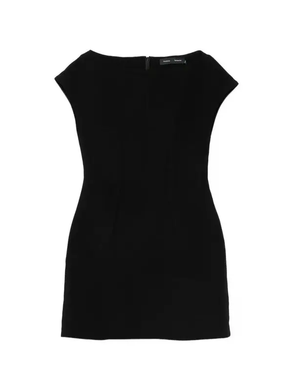 Proenza Schouler Boat-neck Cap-sleeve Mini Dress - Black