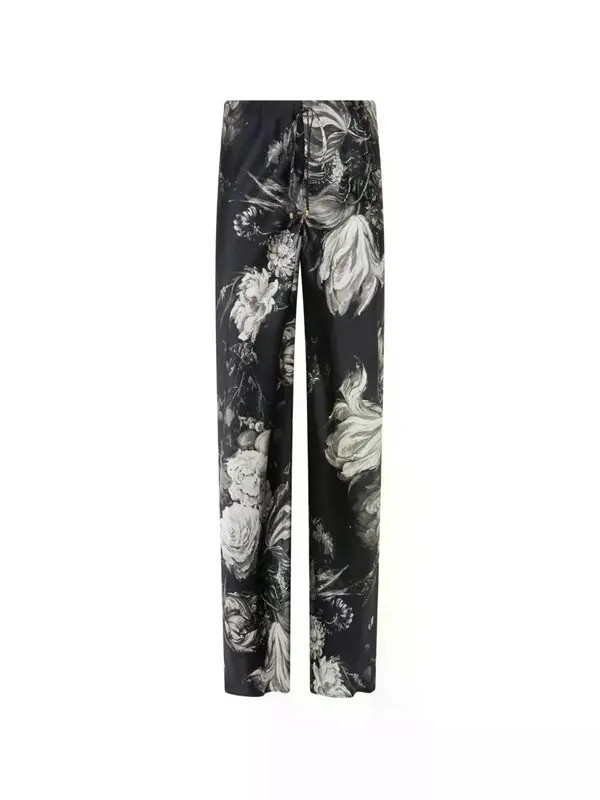Roberto Cavalli Floral Print Palazzo Trousers