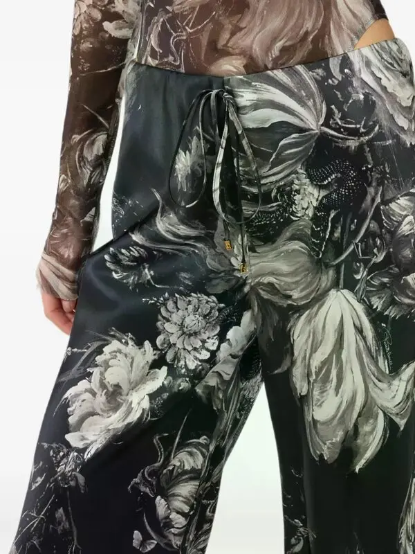 Roberto Cavalli Floral Print Palazzo Trousers