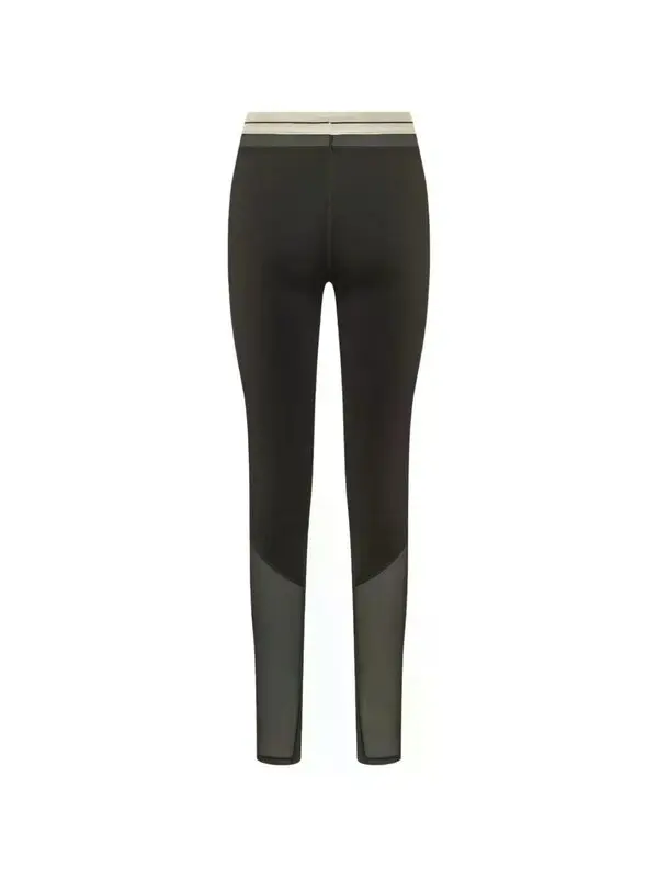 Palm Angels Logo-waistband Mesh-panel Leggings