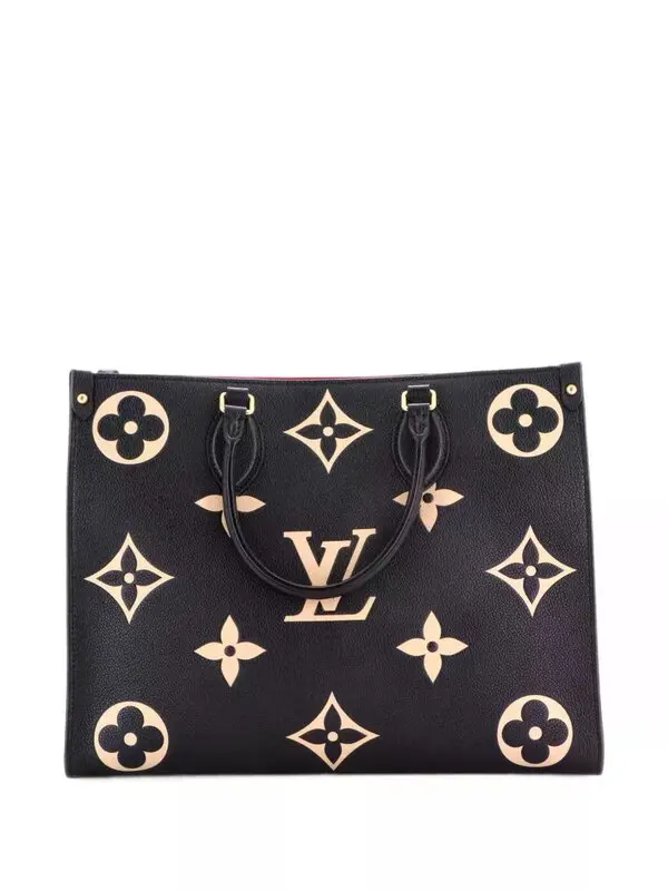 LOUIS VUITTON Onthego Tote Bicolor Monogram Empreinte Giant Mm Shoulder Bag - Black