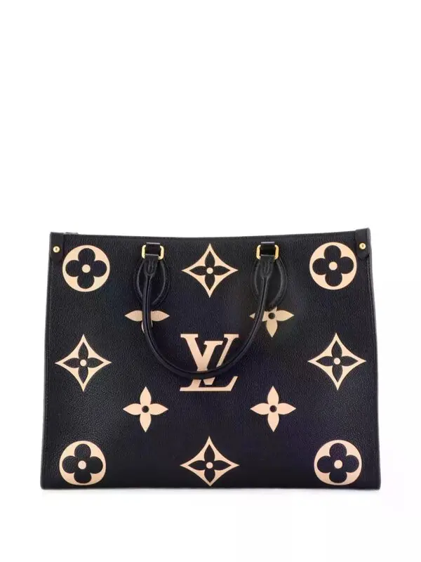 LOUIS VUITTON Onthego Tote Bicolor Monogram Empreinte Giant Mm Shoulder Bag - Black