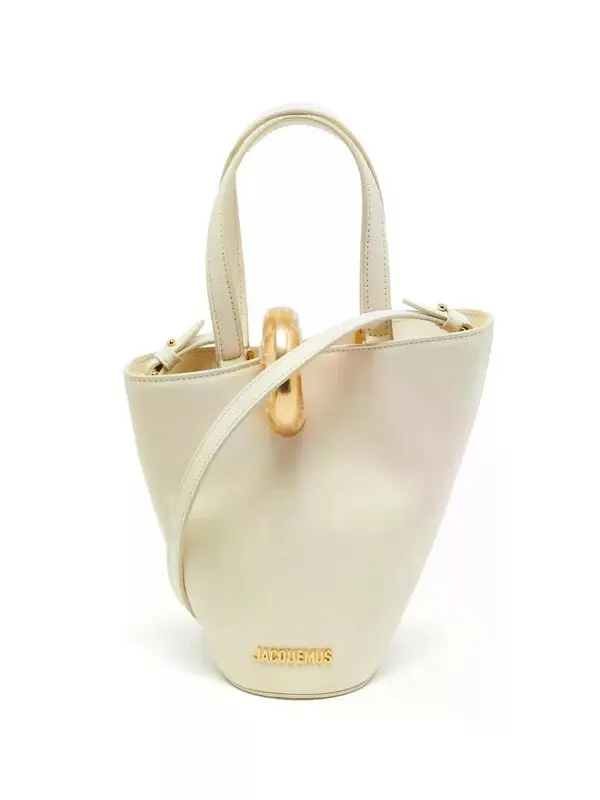 Jacquemus Le Petit Bambola Leather Tote Bag - Neutrals