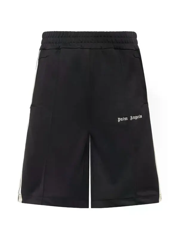 Palm Angels Logo-embroidered Side-stripe Shorts