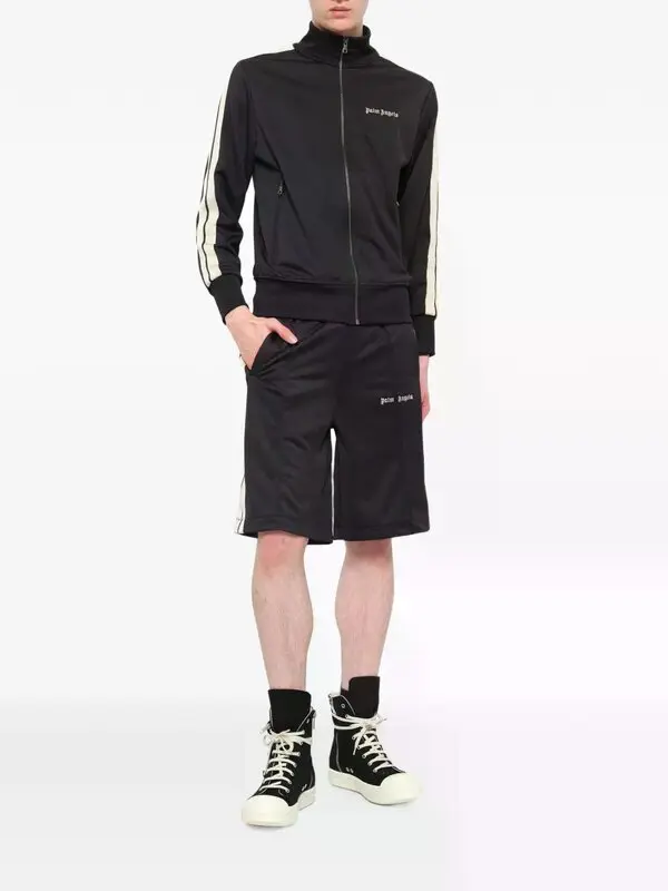 Palm Angels Logo-embroidered Side-stripe Shorts