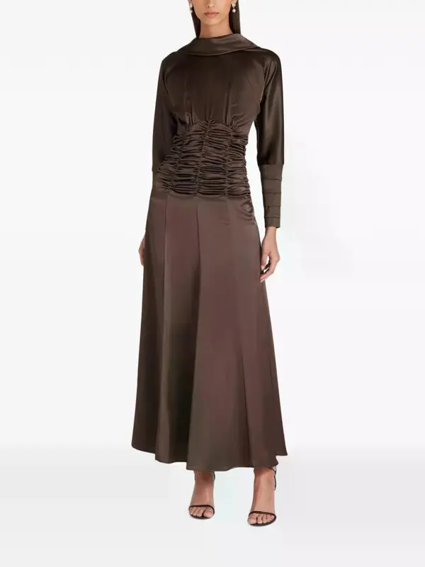 VIOLANTE NESSI Ruched-waist Maxi Dress