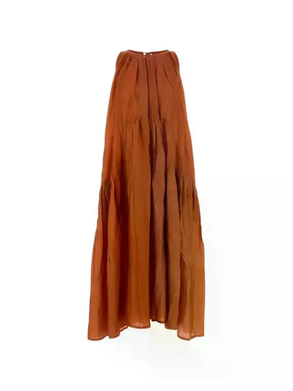 THE ROSE IBIZA Tiered Silk Maxi Dress