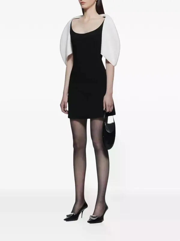 CHATS BY C.DAM Estelle Padded-yoke Puff-sleeve Mini Dress