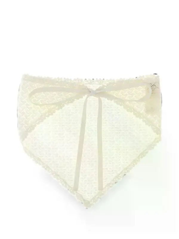 THE GARMENT Crochet Knit Rear-tie Bandana