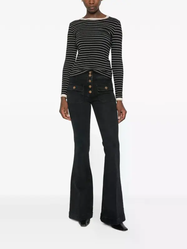 Seafarer Denim Flared Button-up Jeans