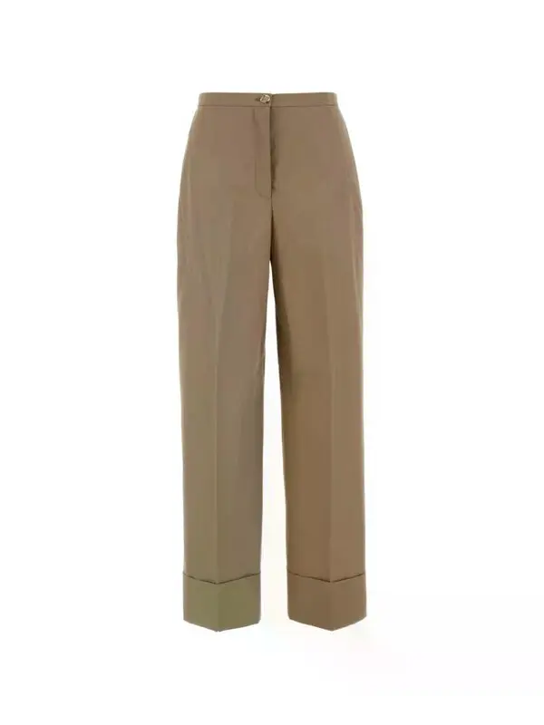 Agnona Cappuccino Cotton Trousers