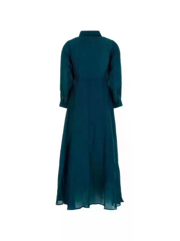 THE ROSE IBIZA Silk Shirt Dress Maxi