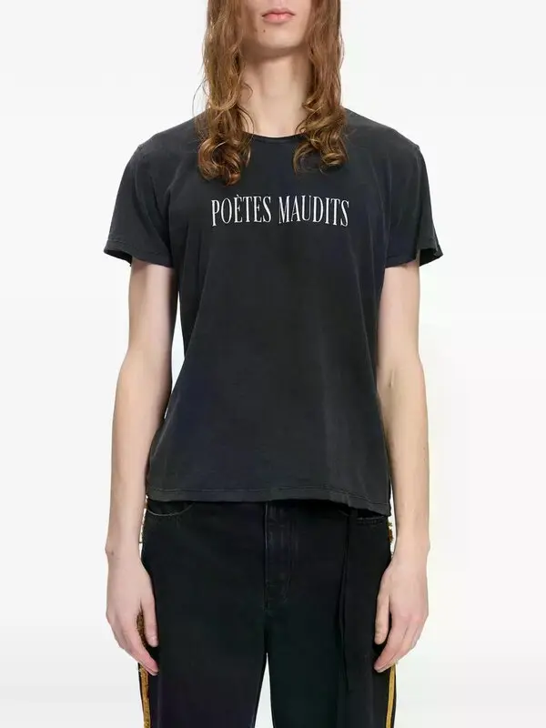 ANN DEMEULEMEESTER Slogan-print Washed-out T-shirt