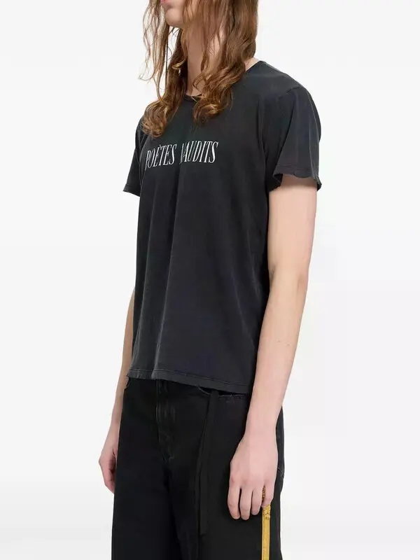 ANN DEMEULEMEESTER Slogan-print Washed-out T-shirt